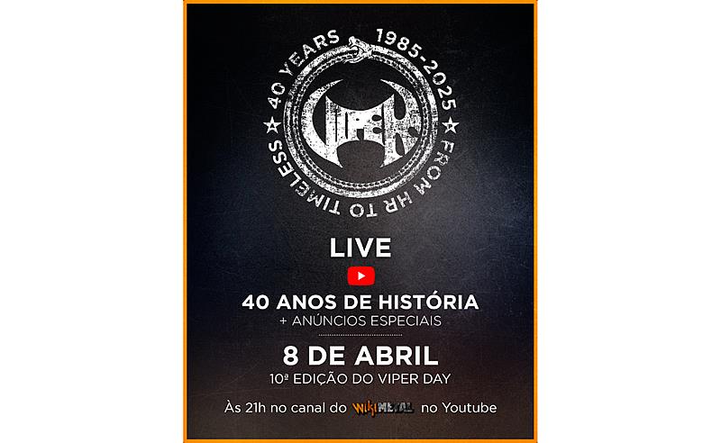 VIPER celebra 40 anos de carreira com live especial em 8 de abril ...